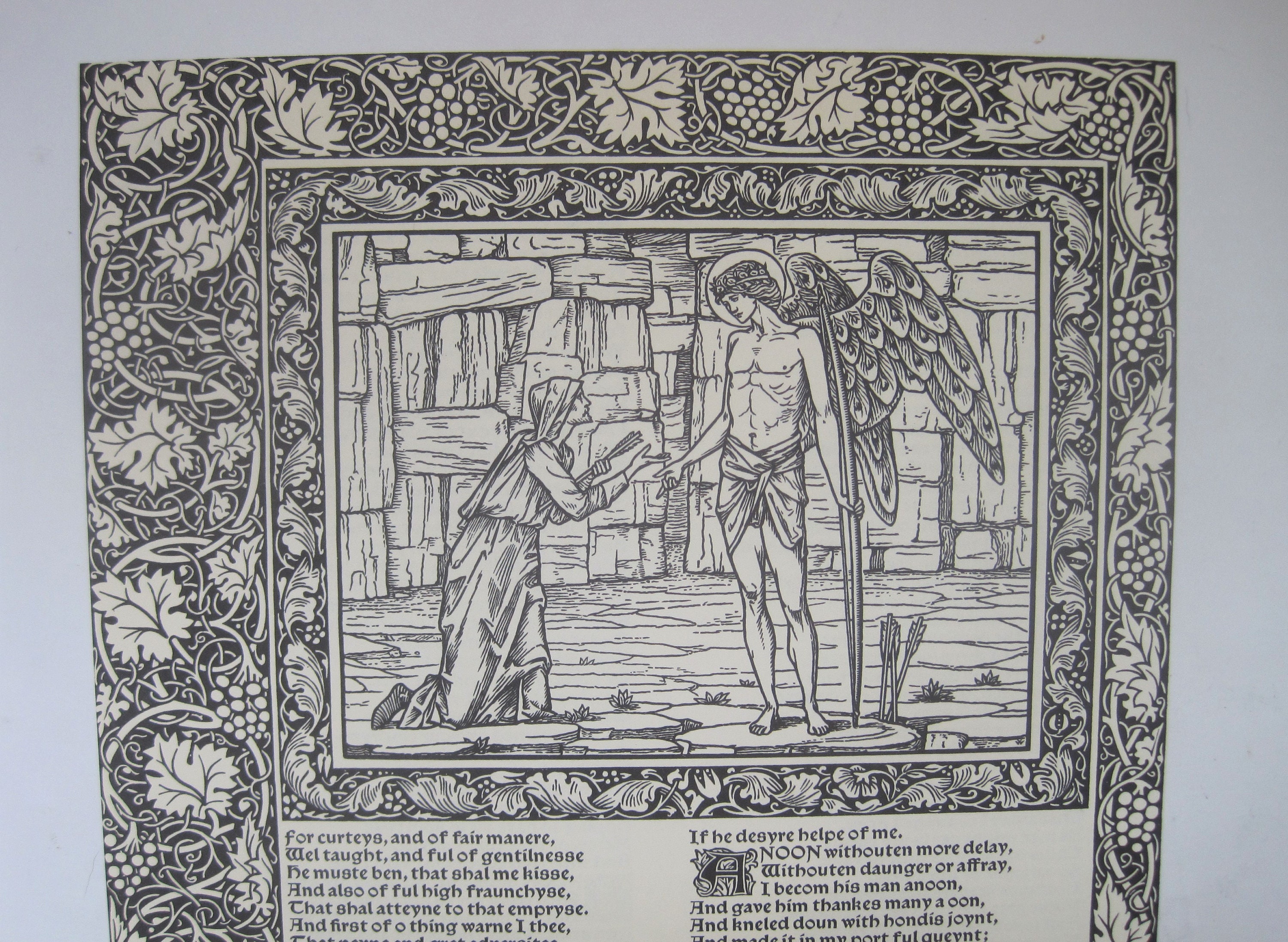 Romaunt of the Rose-facsimile Page, Works of Geoffrey Chaucer kelmscott ...