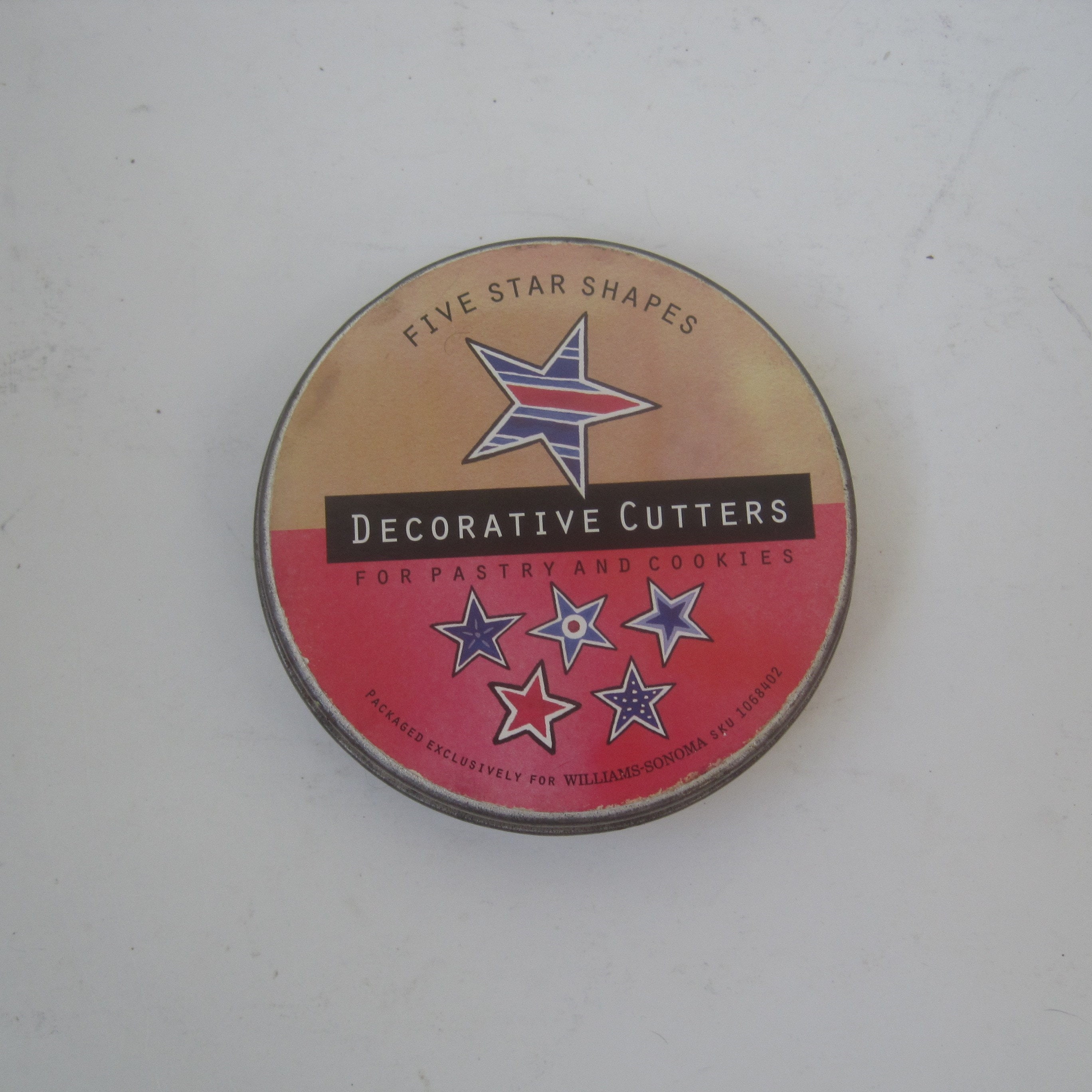 Five Star Shapes Cookie Cutters, 1.25 to 3.5 in Metal Box, Vintage ...