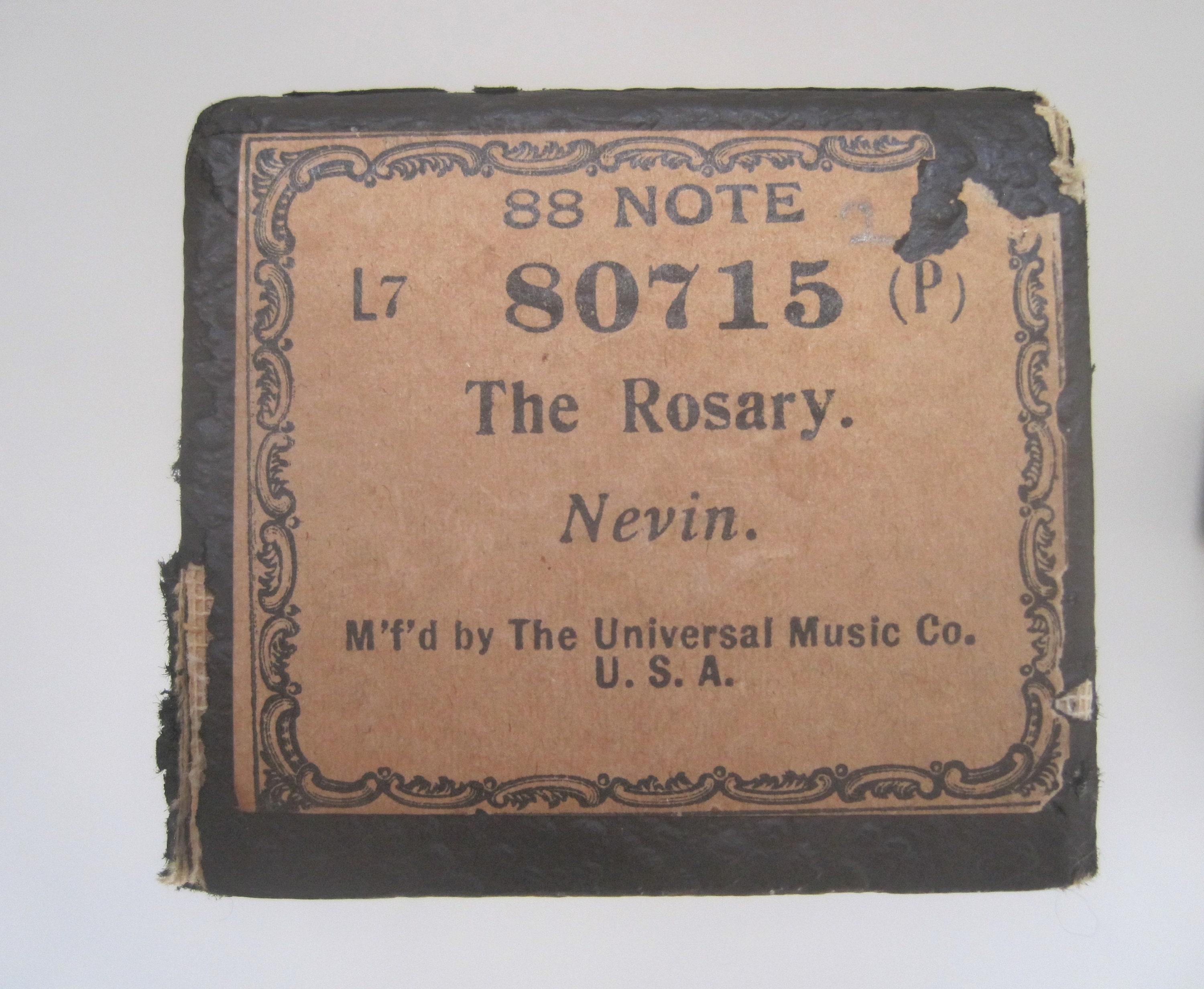 3 Antique Player Piano Roll Boxes, Universal Music Co, 12.5, Original ...