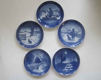 Blue Christmas Plates - Etsy