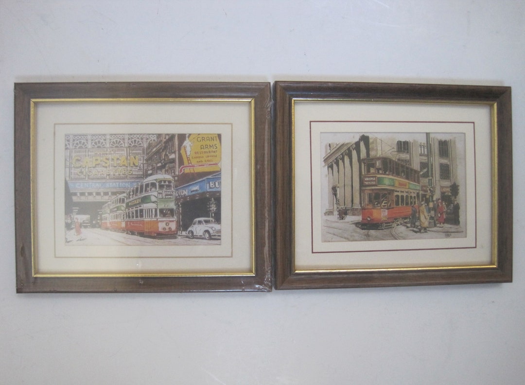 2 Miniature Framed Prints, Neil Macleod/tableaux Art & Graphic, Glasgow ...