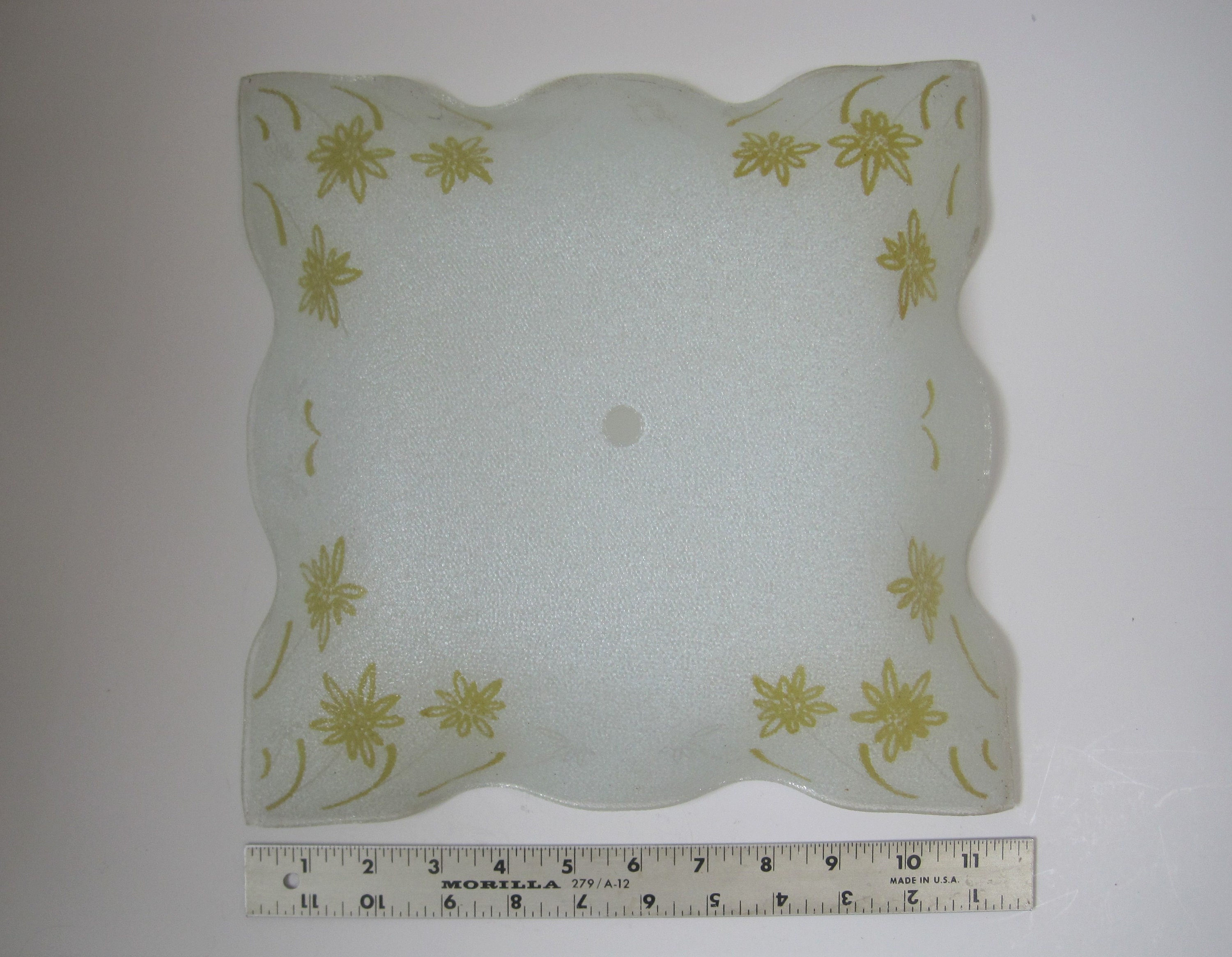 Midcentury Style Light Shade, Ceiling Mount Fixture, White Frosted ...