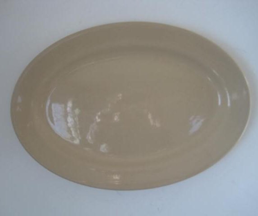 Tepco Beige Serving Platter, 13" Oval, Vintage Midcentury Restaurant ...