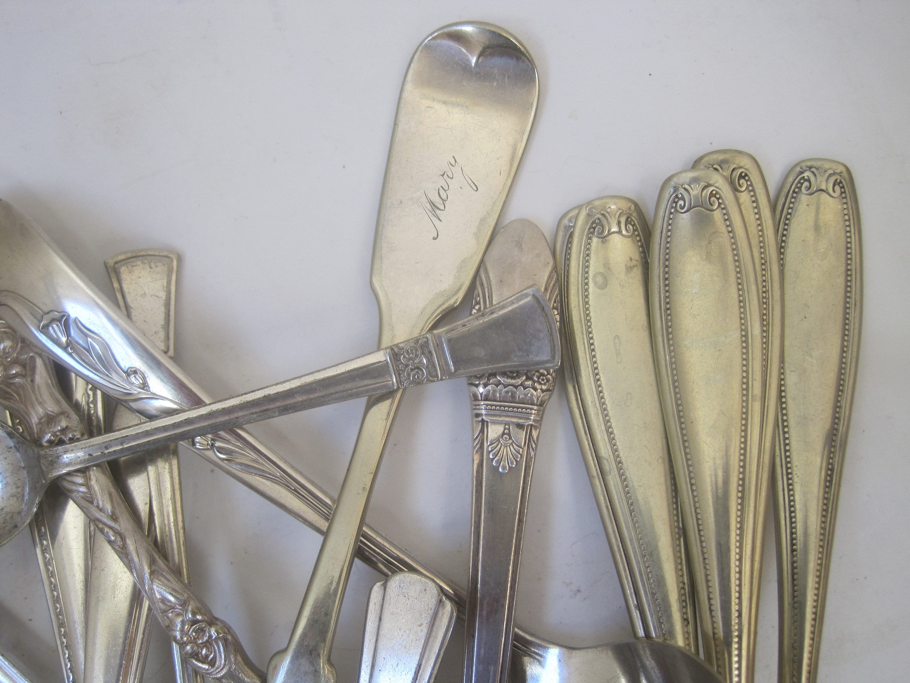 Scrap Mismatched Silver Plate Spoons & Forks for Craft Projects, 1.5 Lb ...