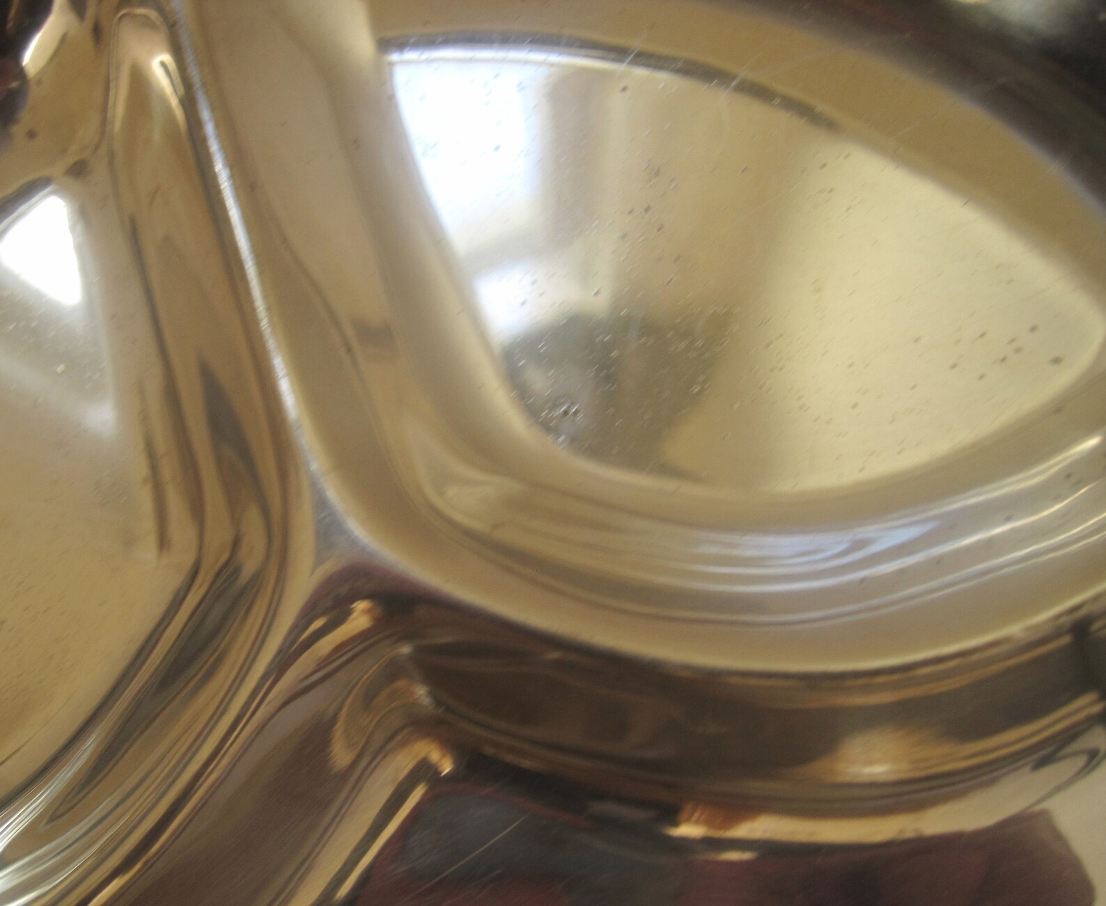 Silver Plate Three-part Dinner Plate/buffet Plate/serving Dish, 8.875 ...