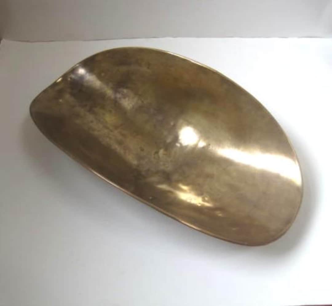 Vintage Brass Scale Pan or Basket, 18.25", Oval Shape, Dents & Dings ...