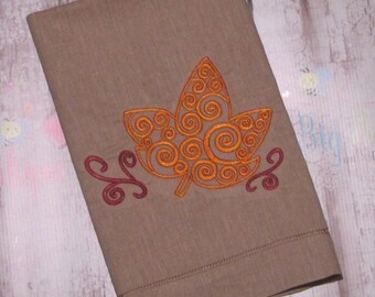 5 Fall Leaves Applique Machine Embroidery Designs-instant - Etsy