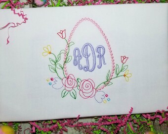 Monogram Border Embroidery Design. Frame Border Embroidery | Etsy