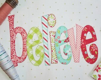 Word applique | Etsy