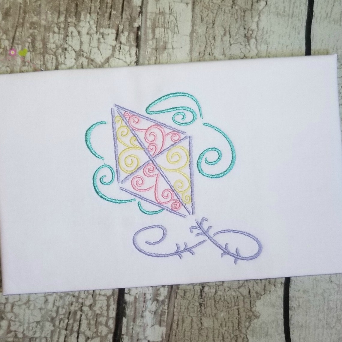 Swirly Kite Machine Embroidery Design for Spring and Summer | Etsy
