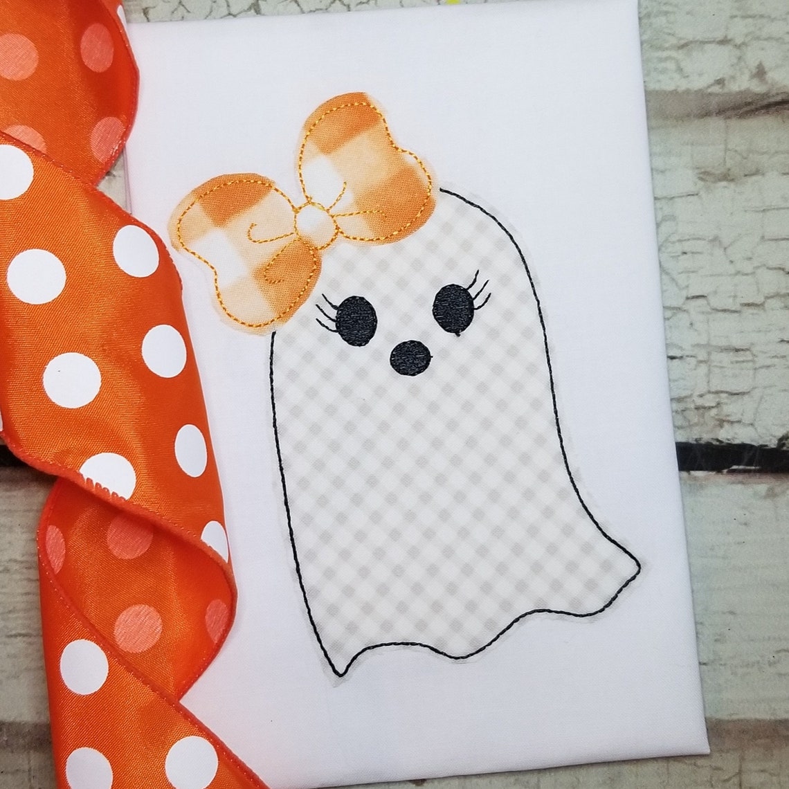 Girl Ghost Embroidery Applique Design Halloween Machine - Etsy