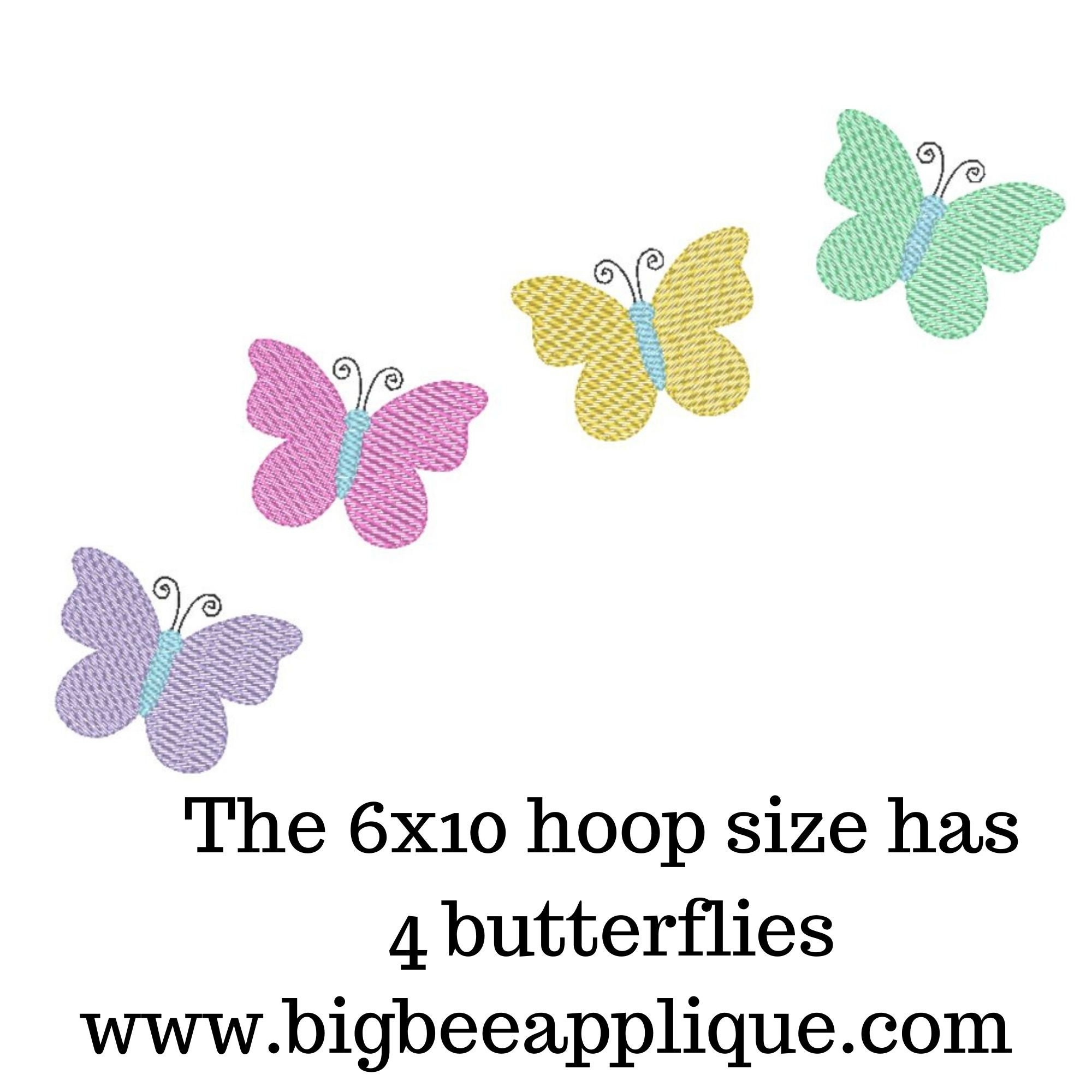 Butterfly Machine Embroidery Design Spring Embroidery Design - Etsy