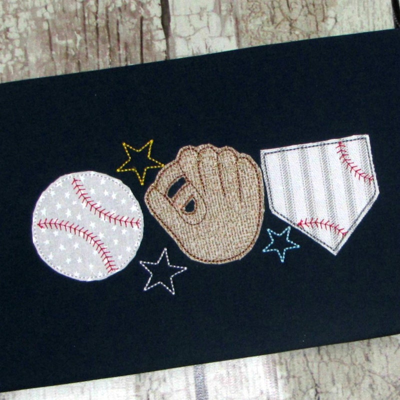 Baseball Applique Design - Etsy