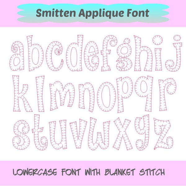 Machine Applique Fonts - Etsy
