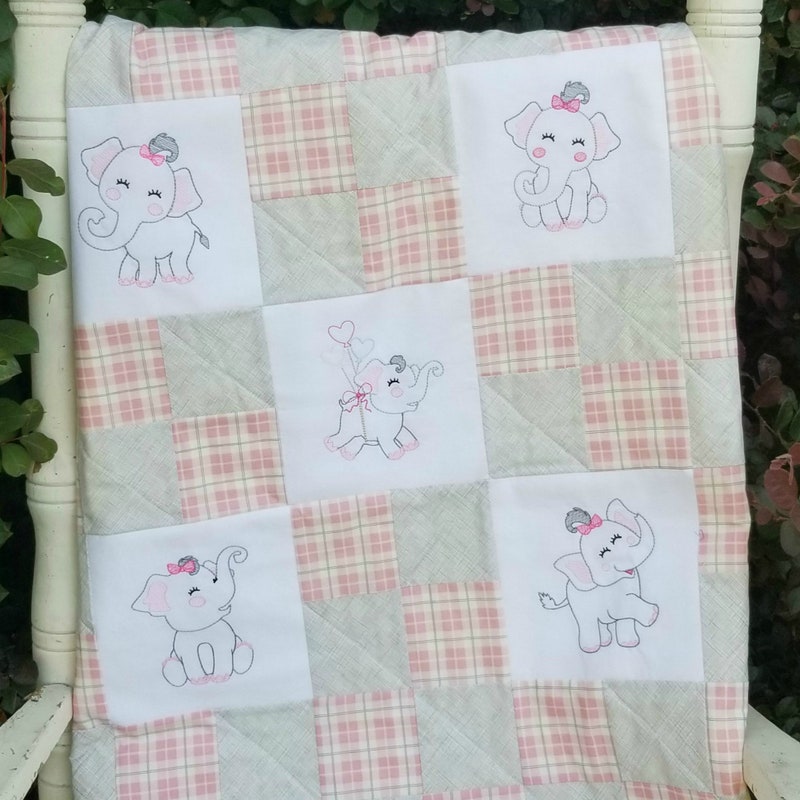 Elephant Baby Quilt - Etsy