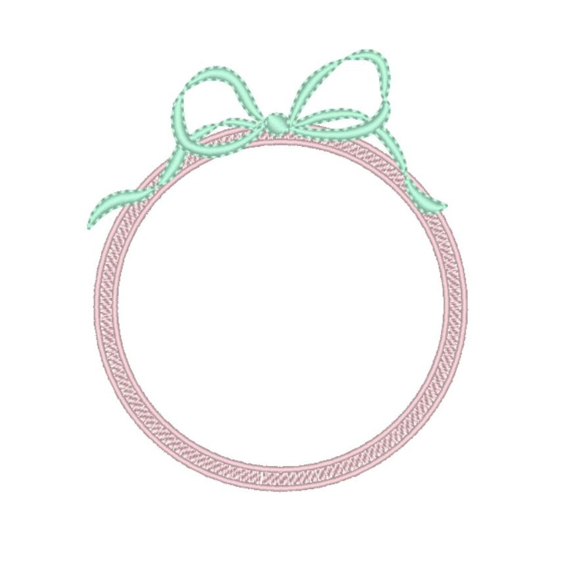 Embroidery Monogram Frame With Bow Machine Embroidery Font - Etsy