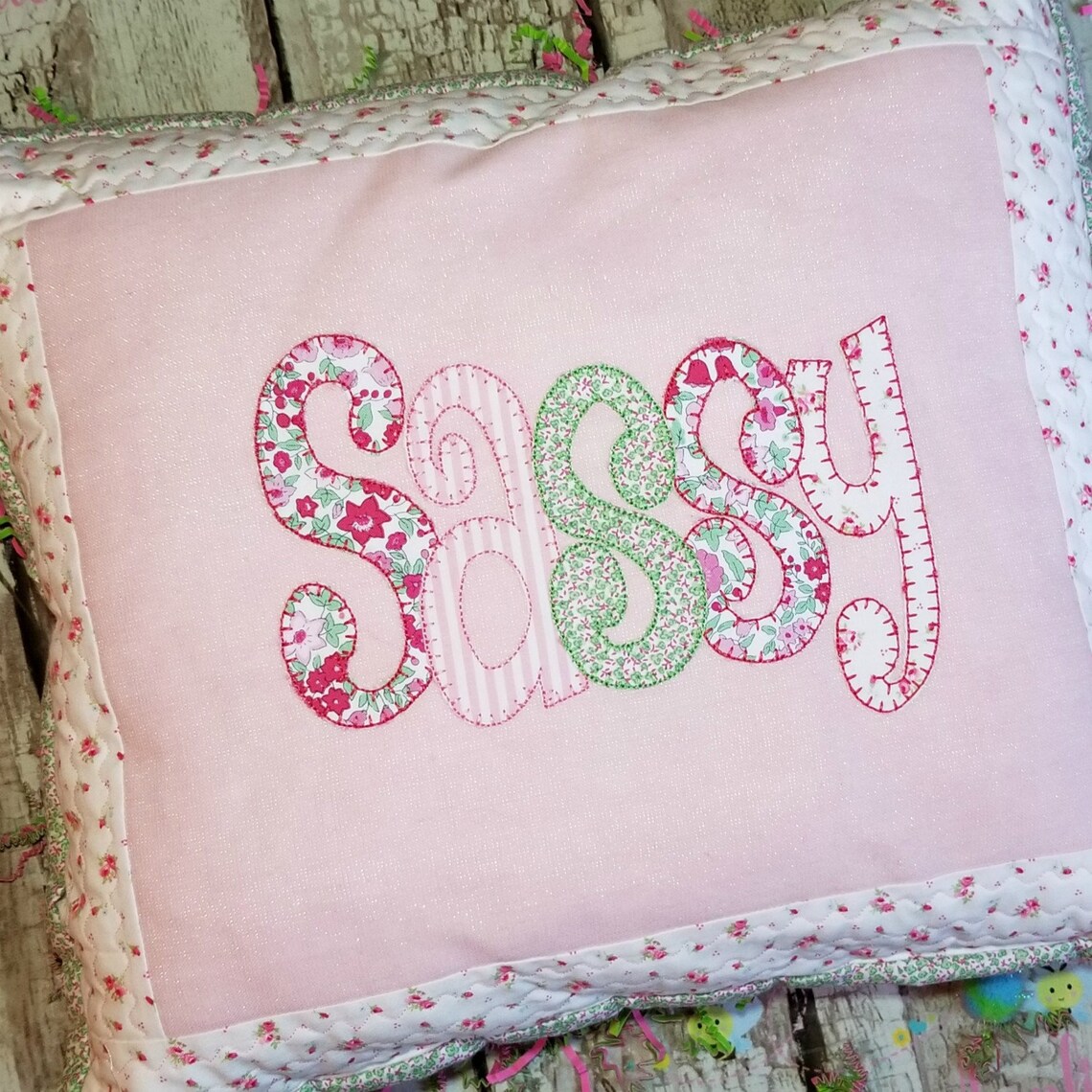 Sassy Word Machine Applique Design in Blanket Stitch Digital - Etsy