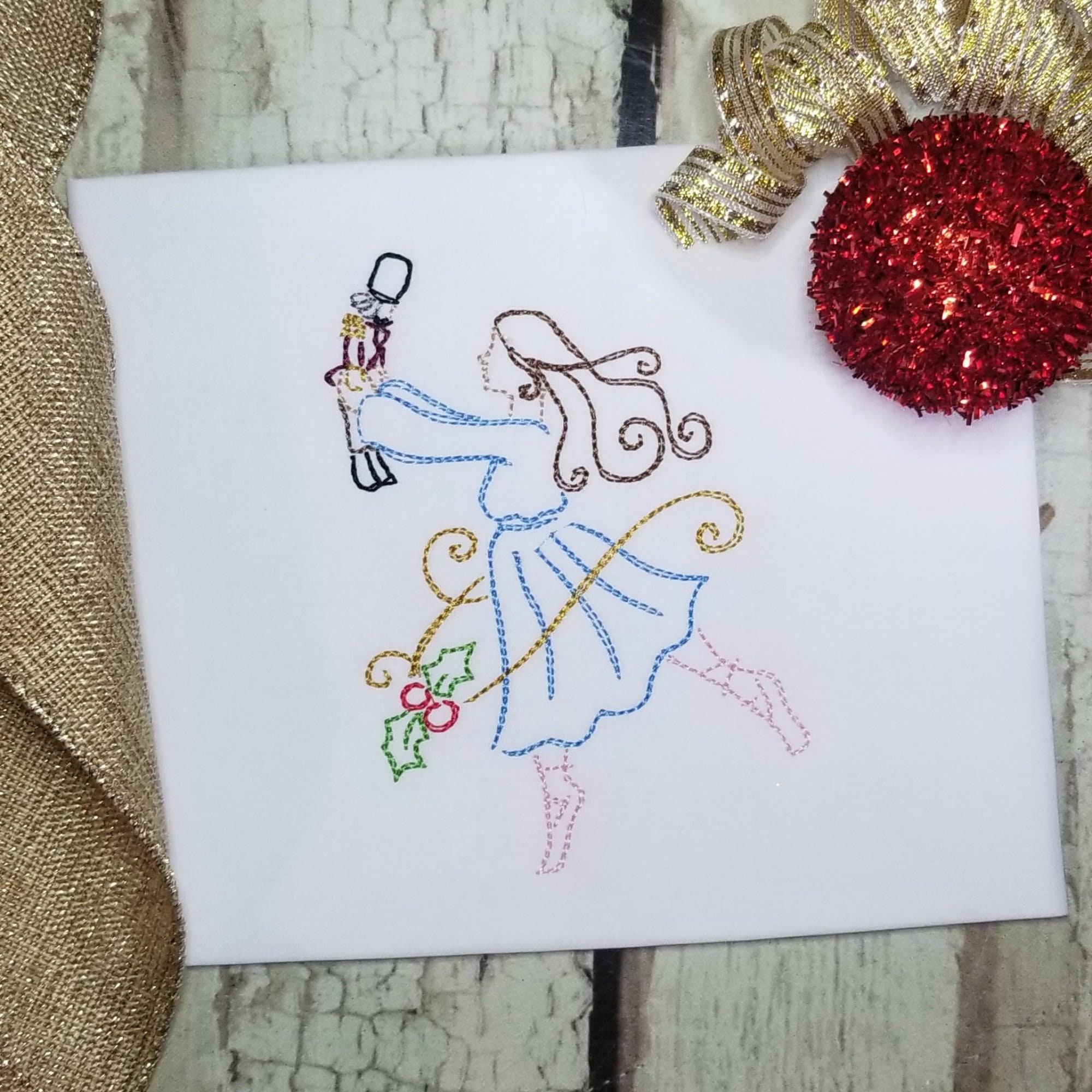 Nutcracker Ballerina Machine Embroidery Design Digital | Etsy