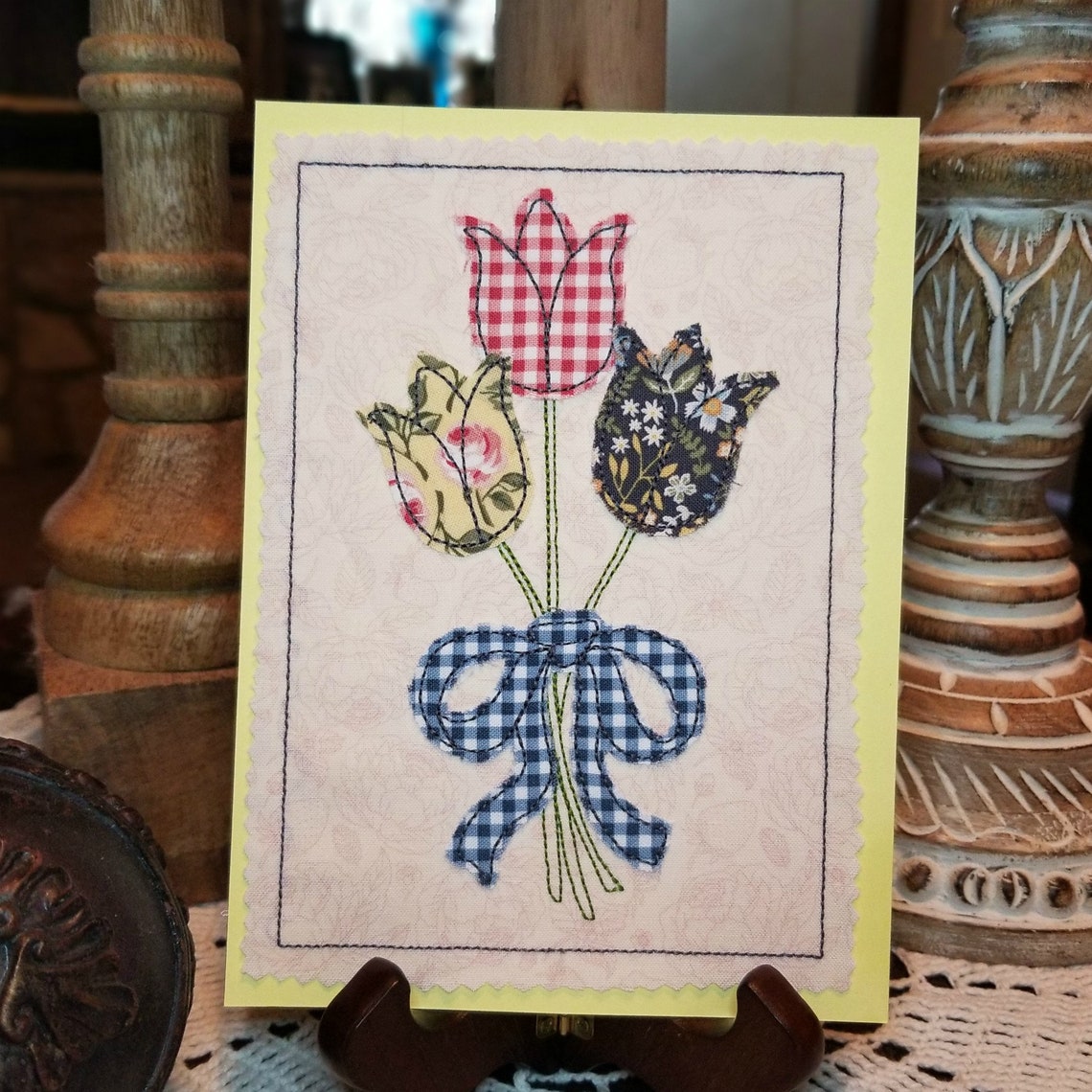 DIY in the Hoop Greeting Card Machine Applique Design, Flower Applique ...