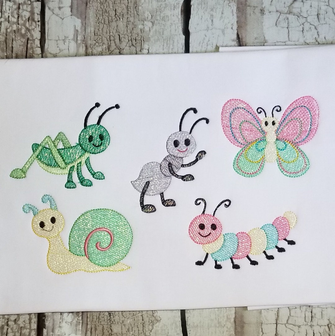 Mylar Applique Design, Mylar Embroidery Design, Bugs Embroidery Design ...