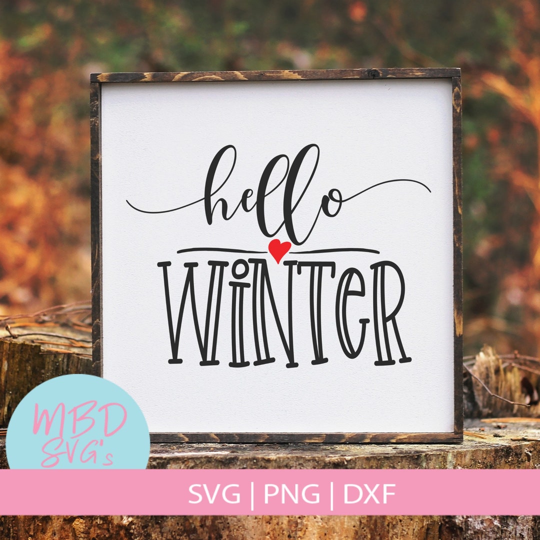 Hello Winter SVG for Silhouette and Cricut - Etsy