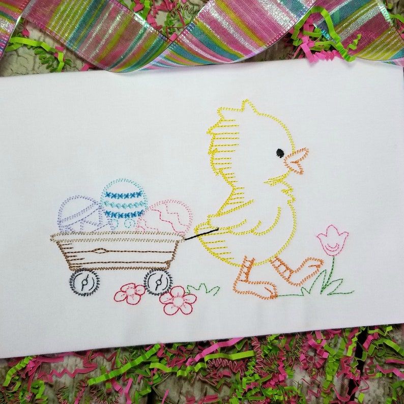 Vintage Easter Chick Machine Embroidery Design Spring - Etsy