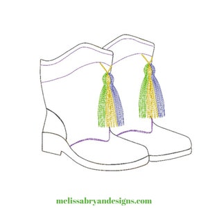 Marching Boots, Mardi Gras Machine Applique Design, NOLA Carnival - Etsy