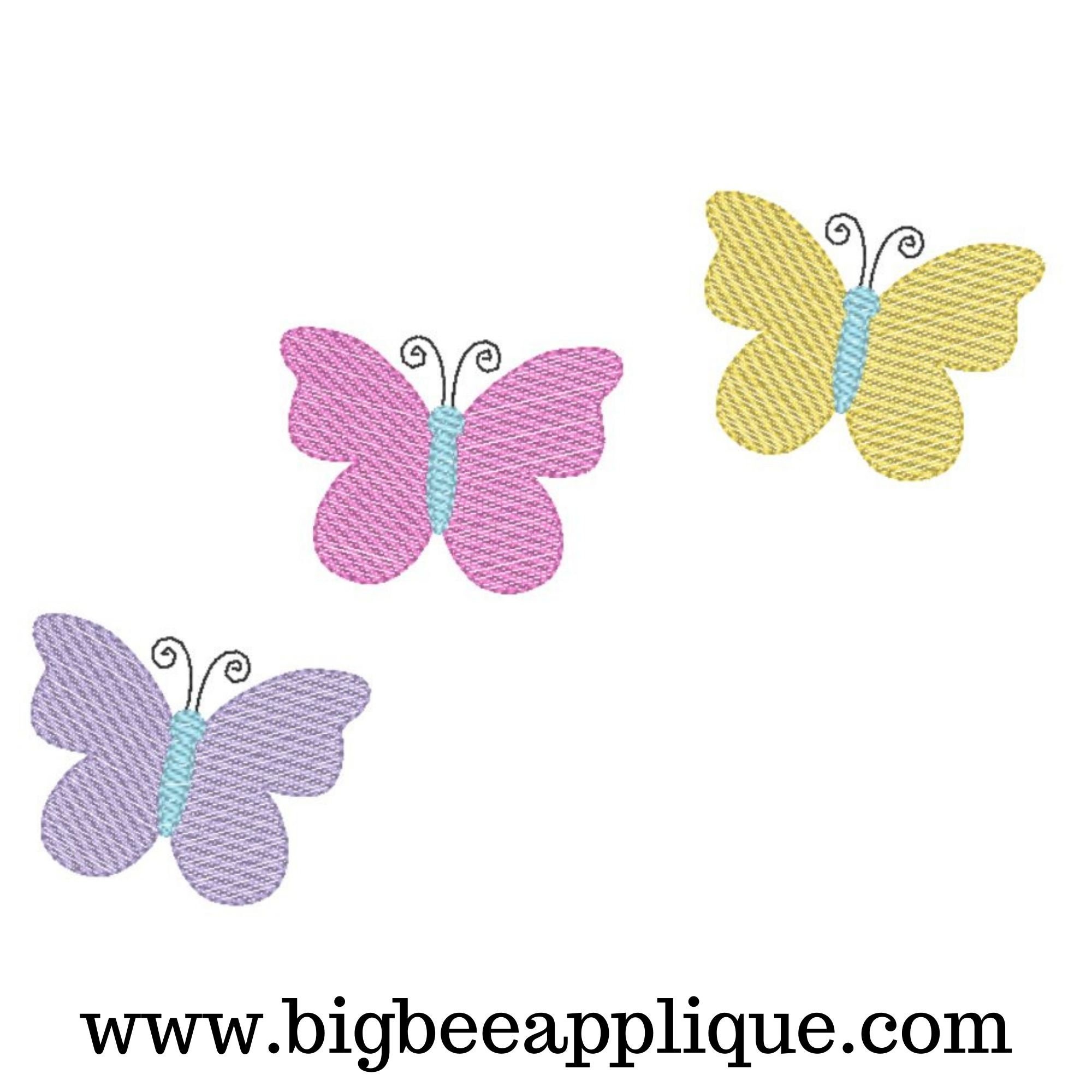 Butterfly Machine Embroidery Design Spring Embroidery Design - Etsy