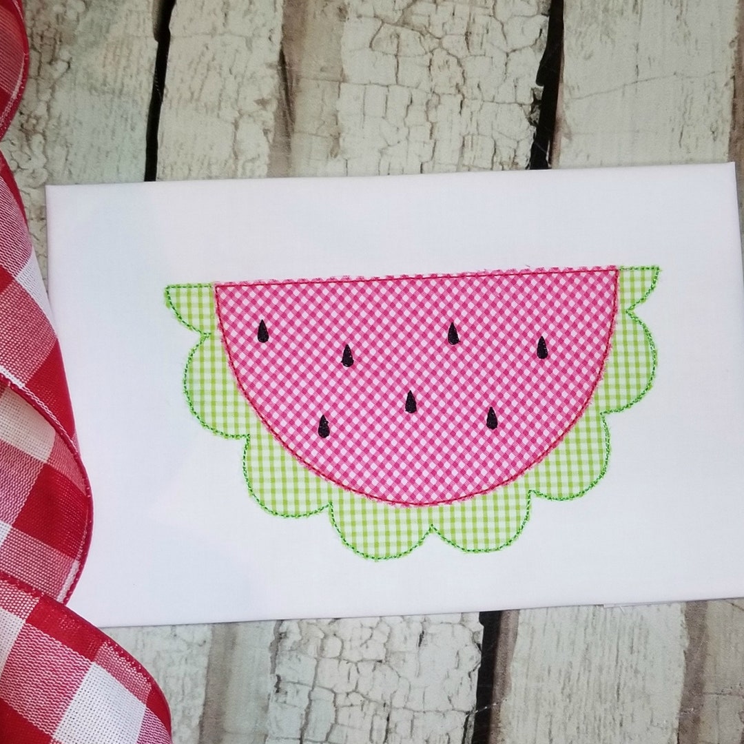 Watermelon Machine Applique Design Triple Stitch, Summer Embroidery ...