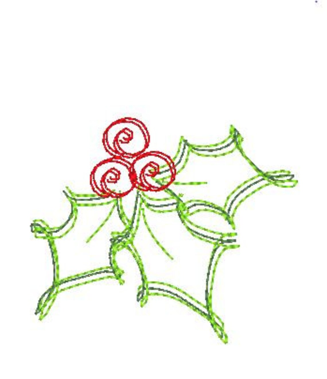 Christmas Holly Machine Embroidery Design Digital Download - Etsy