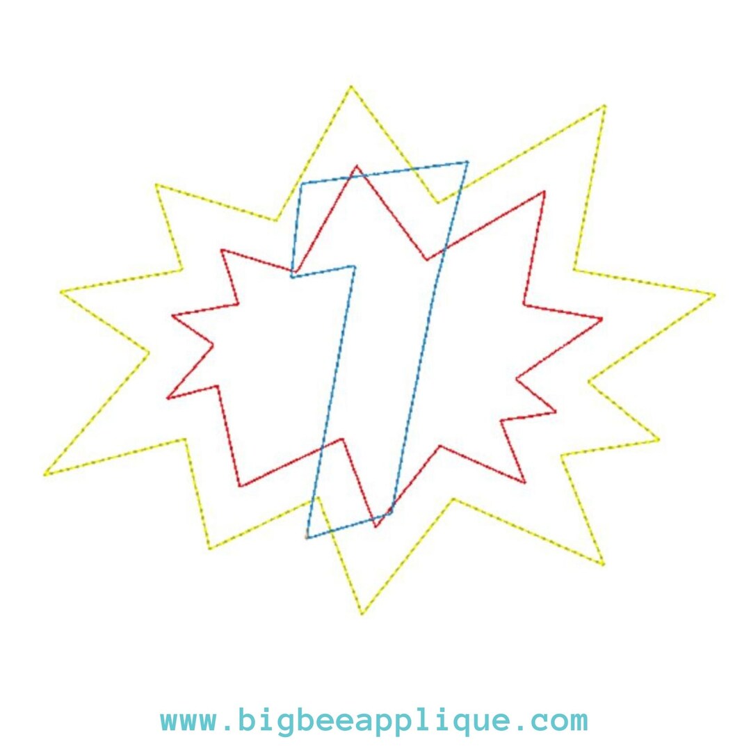 Superhero Birthday Number 1 Machine Applique Design, Superhero ...