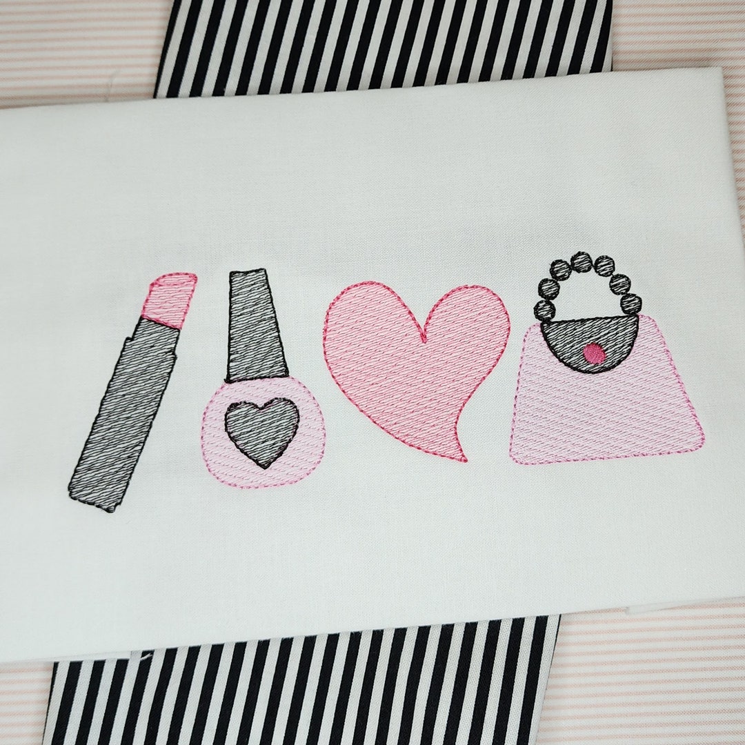 Girls Polish Purse Machine Embroidery Design, Barbie Embroidery Design ...
