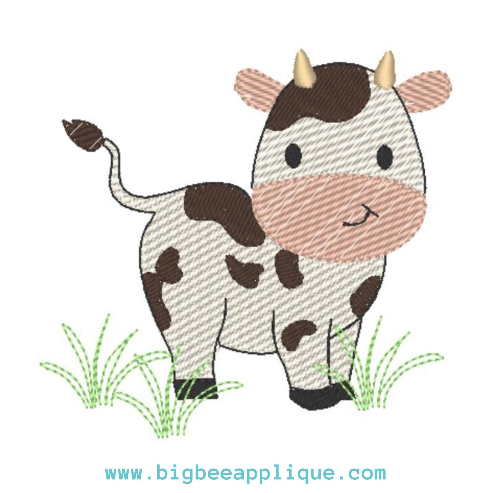 Cow Machine Embroidery Design Farm Animal Machine Embroidery - Etsy