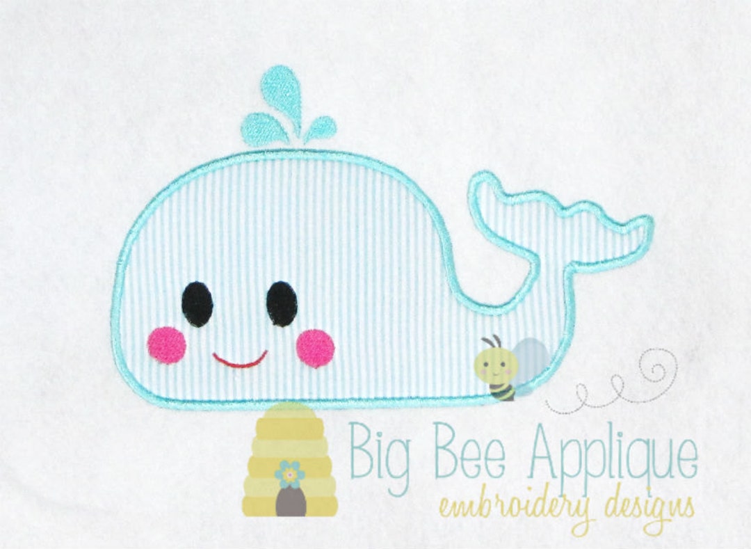 Baby Whale Machine Applique Design Digital Download - Etsy