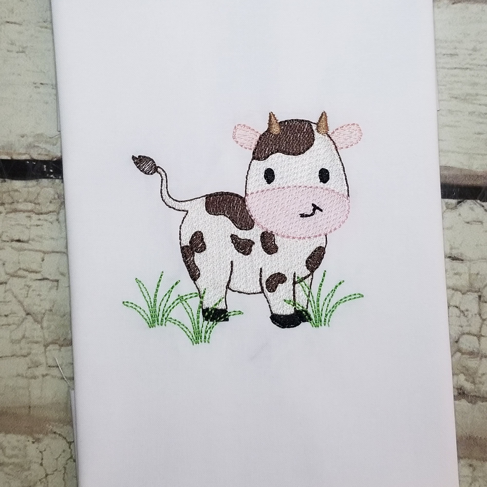 Cow Machine Embroidery Design Farm Animal Machine Embroidery - Etsy