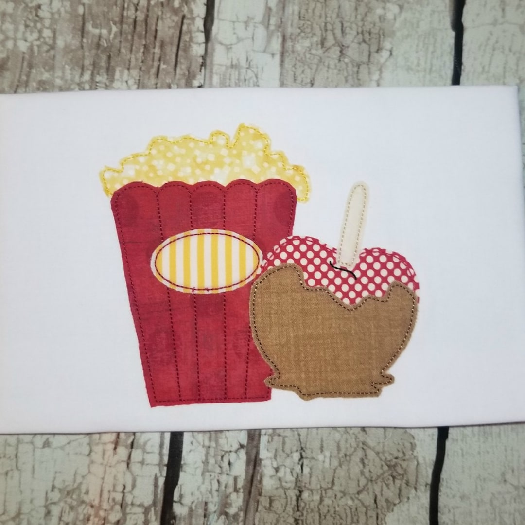 Caramel Apple Machine Applique Design, Fair Applique Design, Carnival ...
