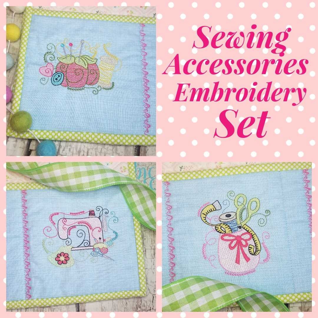 Sewing Accessories Machine Embroidery Design Sketch Stitch SET - Etsy