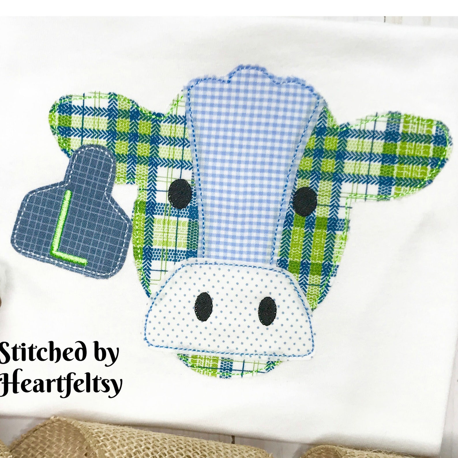 Cow Machine Applique Design Farm Animal Applique Design - Etsy