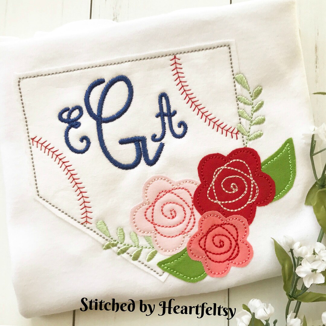 Baseball Machine Applique Design Sports Monogram Embroidery - Etsy