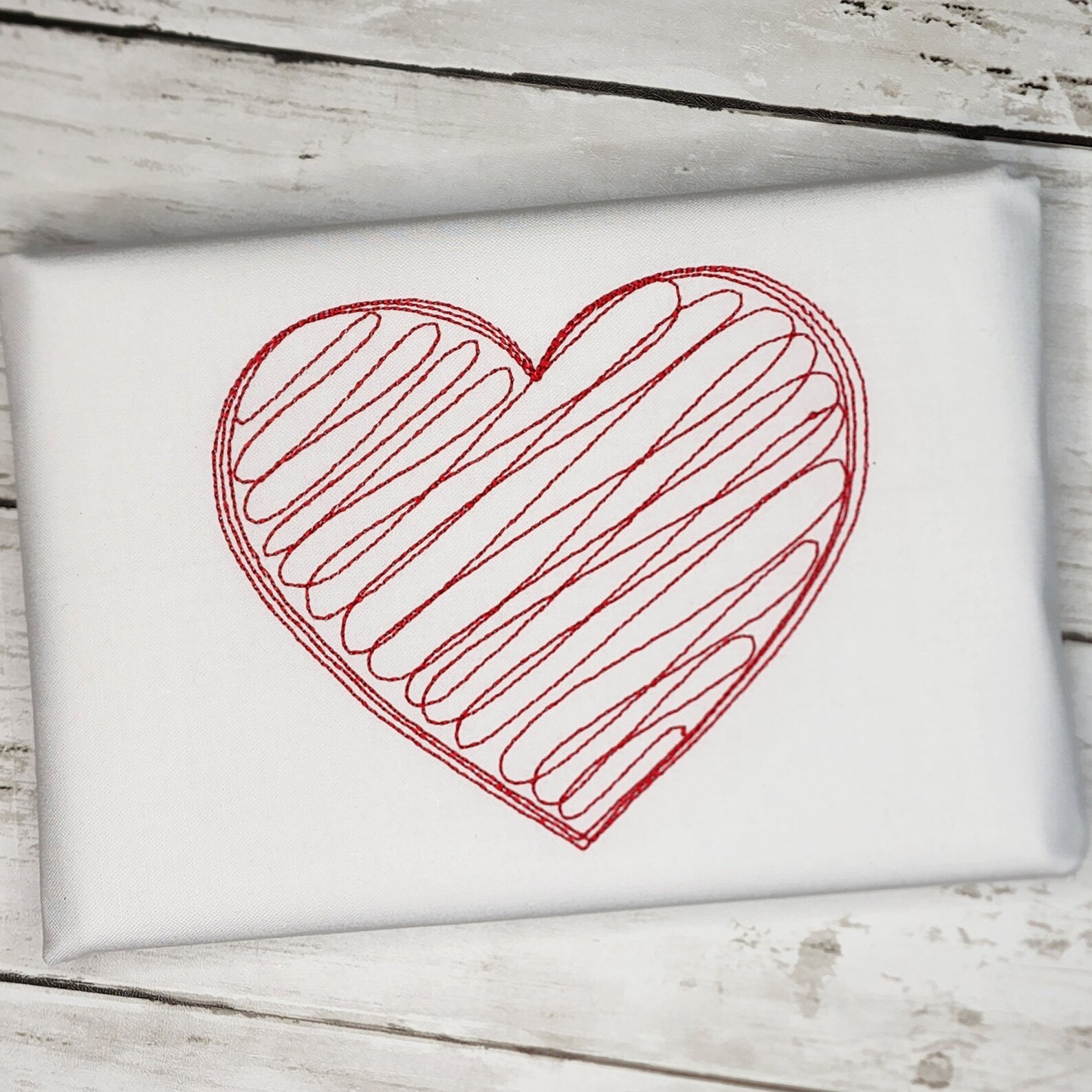 Scribble Heart Machine Embroidery Design Valentines Day - Etsy
