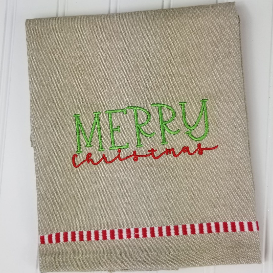 Merry Christmas Machine Embroidery Design File - Etsy