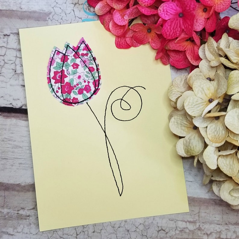 DIY ITH Embroidery Greeting Card Design to Use on Cardstock, in the ...