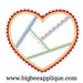 Crazy Patch Heart Machine Applique Design, Valentines Day Embroidery ...