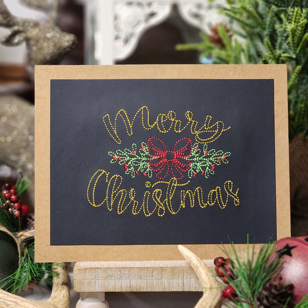 ITH Embroidery Christmas Card, in the Hoop Christmas Card Embroidery ...