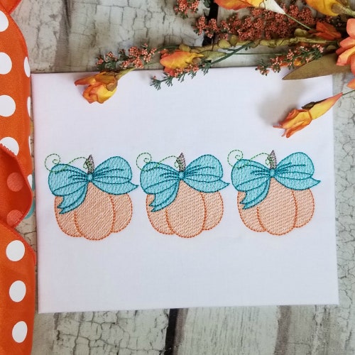 Scroll Pumpkin Machine Embroidery Design - Etsy