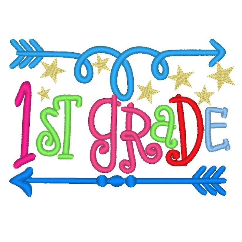 1st Grade Applique - Etsy
