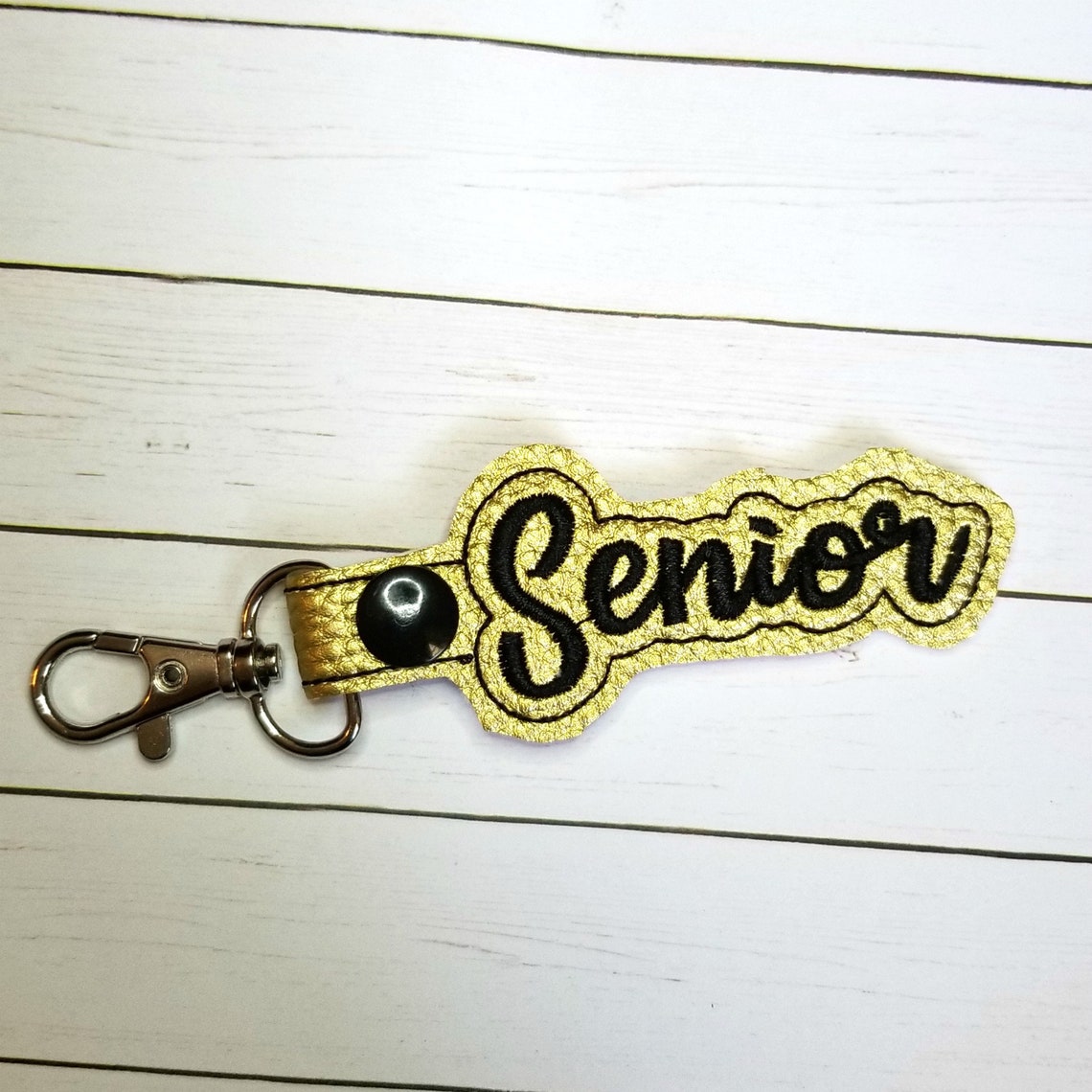 Senior Key Fob Embroidery Design in the Hoop Snap Tab - Etsy