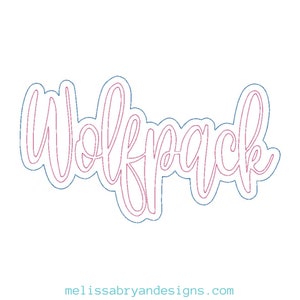 Wolfpack Machine Applique Design - Etsy