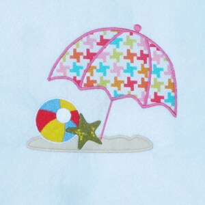 Beach Applique Design, Summer Applique Design, Machine Embroidery ...