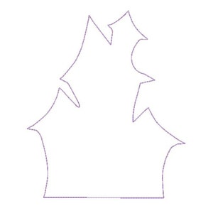 Haunted House Machine Applique Design Halloween Embroidery Pattern - Etsy